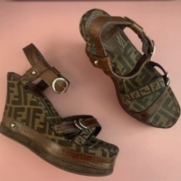 Fendi | Shoes | Authentic Fendi Wedge Shoes | Poshmark